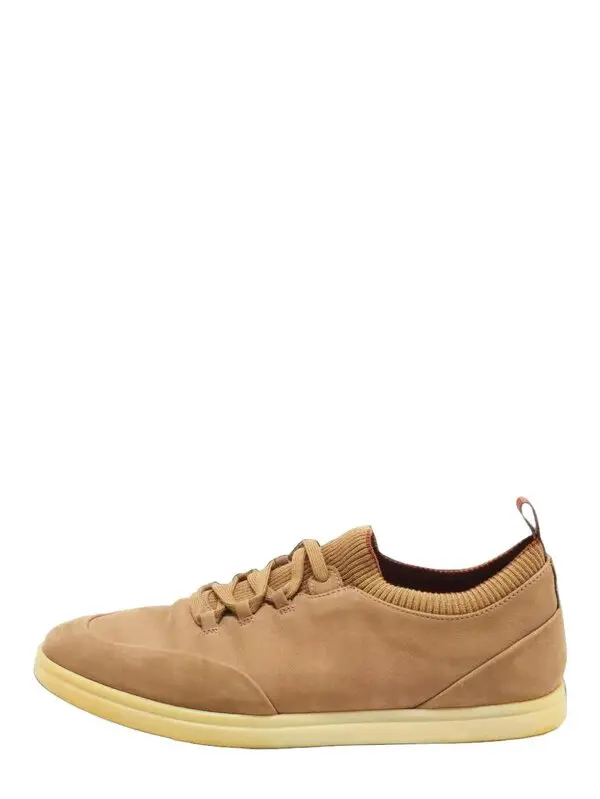 Loro Piana Soho Walk Leather Sneakers - Brown