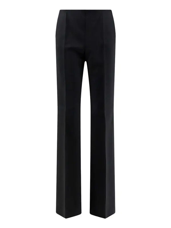 Max Mara Stretch Virgin Wool Trousers - Black