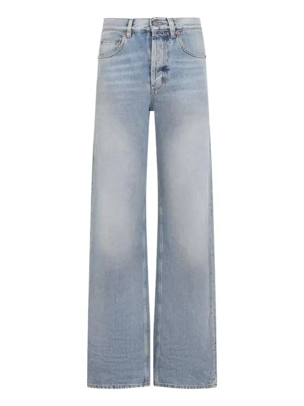 Saint Laurent Baggy Denim Jeans - Blue