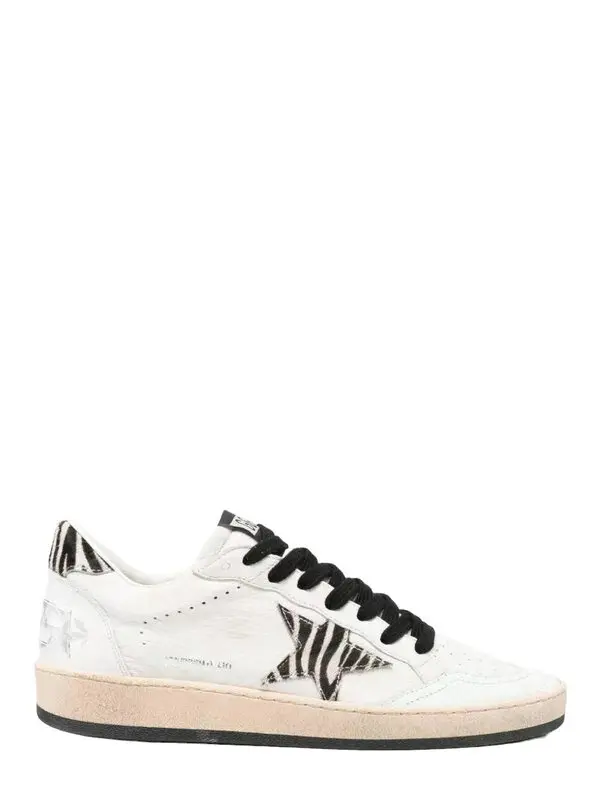 GOLDEN GOOSE Ballstar Zebra-print Sneakers - Neutrals