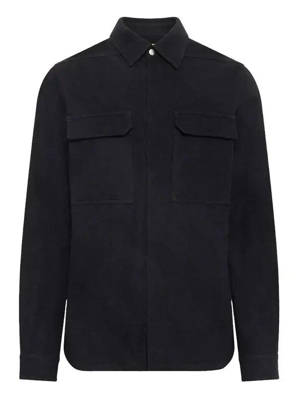 Rick Owens Webbing-trim Chest-pocket Shirt - Black