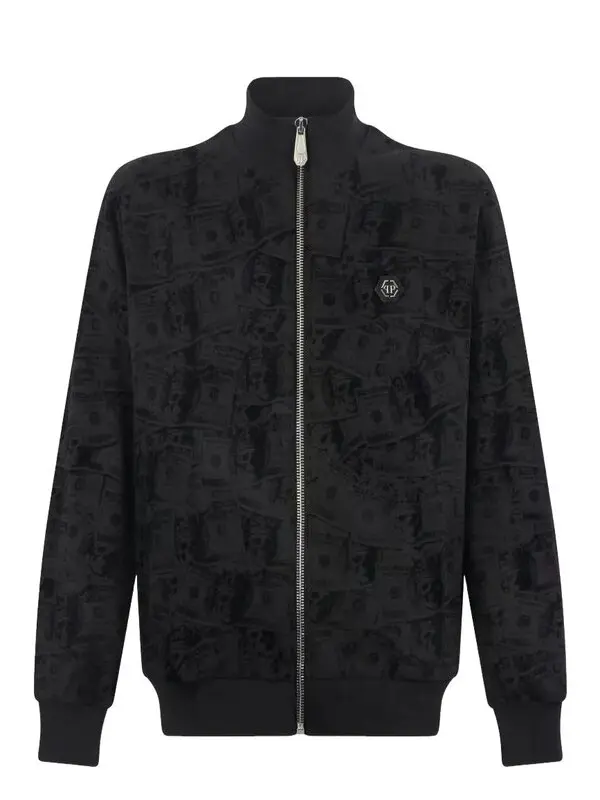 Philipp Plein Dollar-print Tracksuit Jacket - Black
