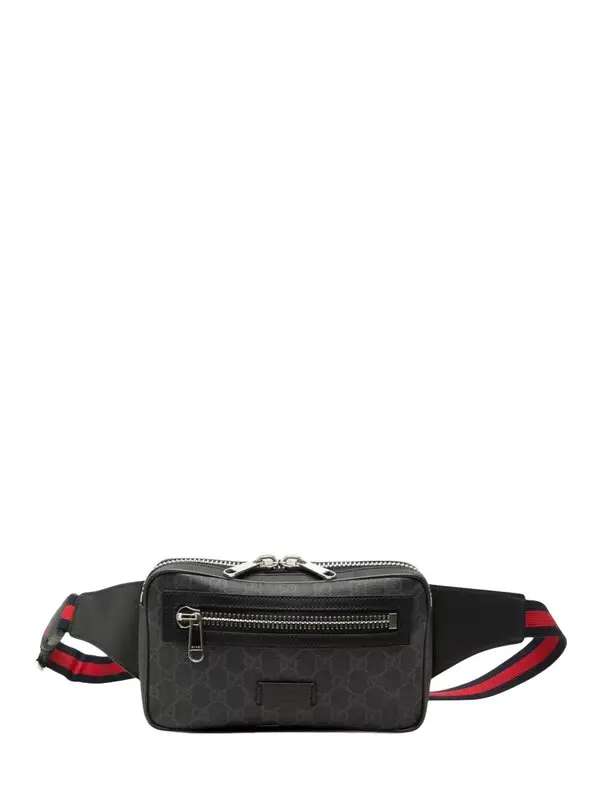 Gucci Gg Supreme Web Belt Bag - Black