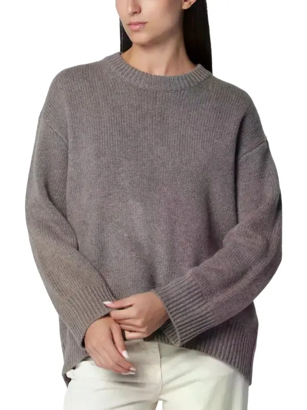 LISA YANG Noor Ribbed-trim Cashmere Jumper - Brown