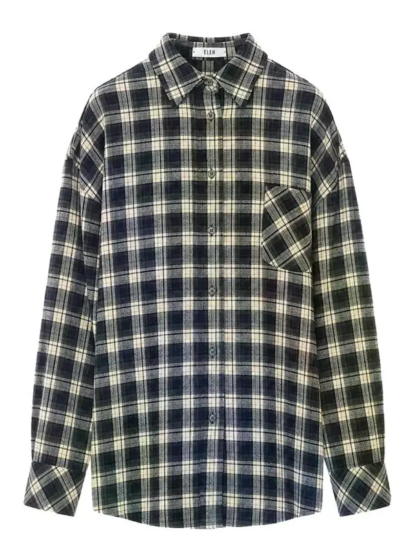 ELE Check-print Shirt - Blue