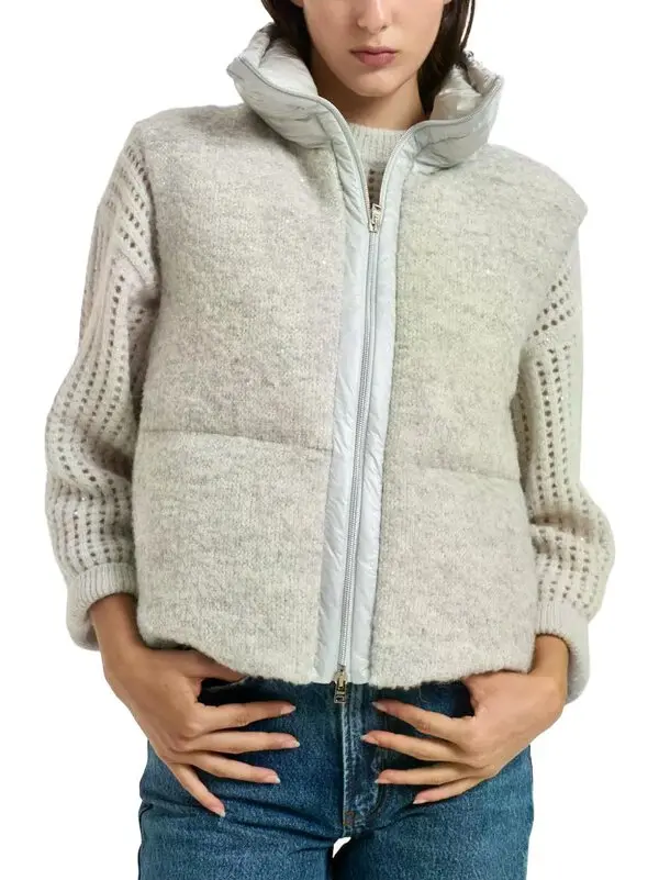 Herno Sequin-embellished Gilet - Grey