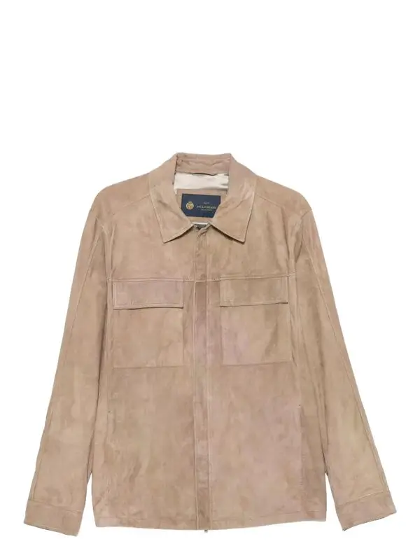 Paul & Shark Suede Panelled Jacket - Neutrals