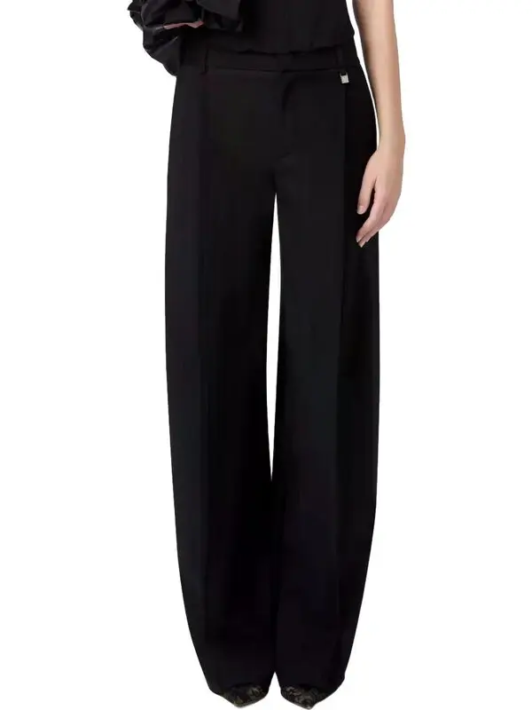 Giuseppe Di Morabito Pressed-crease Wide-leg Tailored Trousers - Black