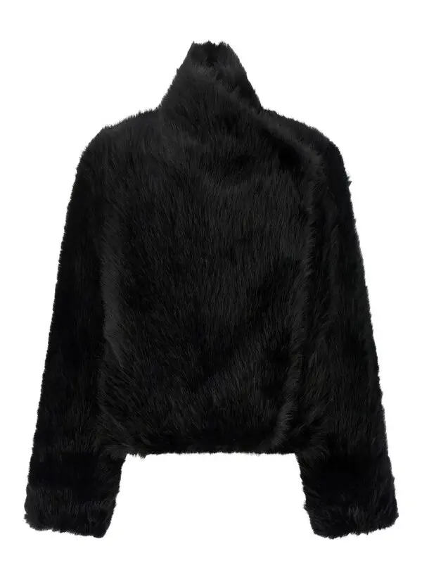 B&B COUTURE Jackie First Faux-fur Jacket - Black