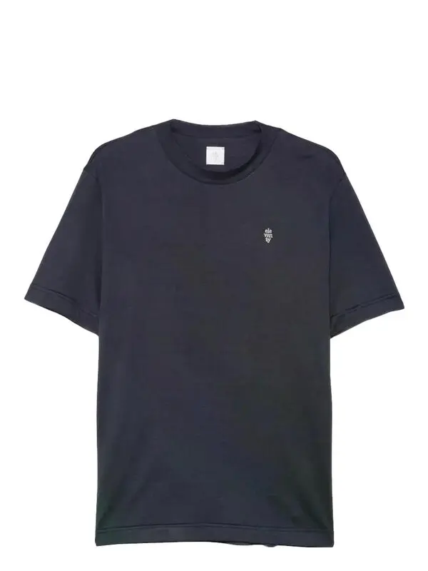 Eleventy Logo-embroidery T-shirt - Blue