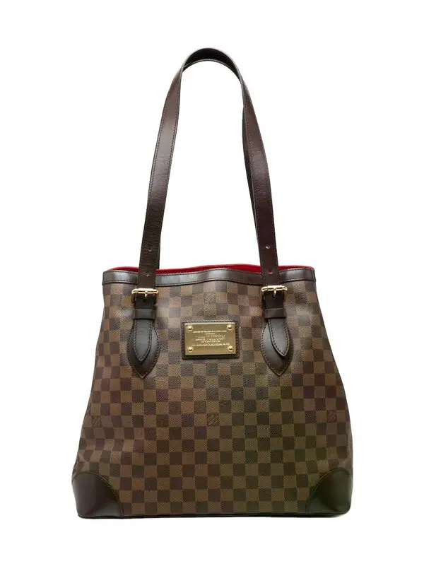 LOUIS VUITTON Damier Ebene Hampstead Gm Tote Bag - Brown
