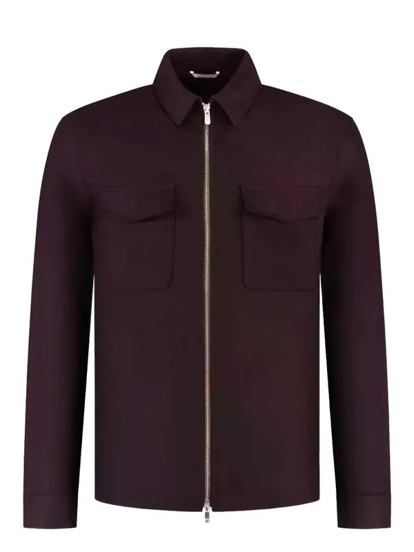Marco Pescarolo Zip-up Flap-pocket Shirt Jacket - Red