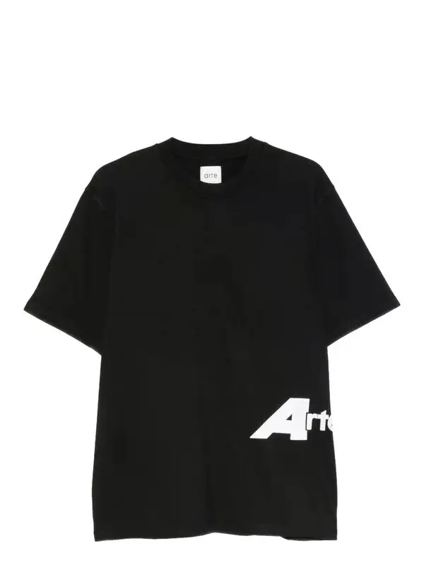 ARTE ANTWERP Logo-print Cotton T-shirt - Black