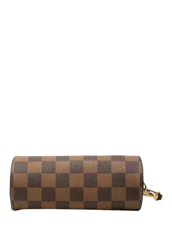 LOUIS VUITTON Damier Ebene Papillon Pochette Handbag - Brown