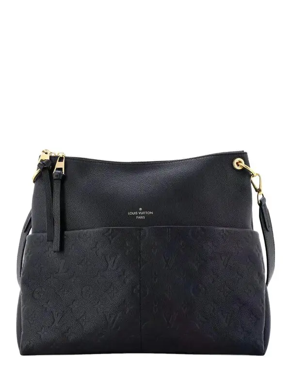 LOUIS VUITTON Monogram Empreinte Leather Hobo Bag - Black