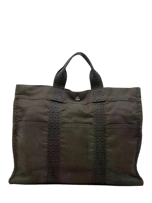 Hermès Canvas Herline Mm Tote Bag - Grey