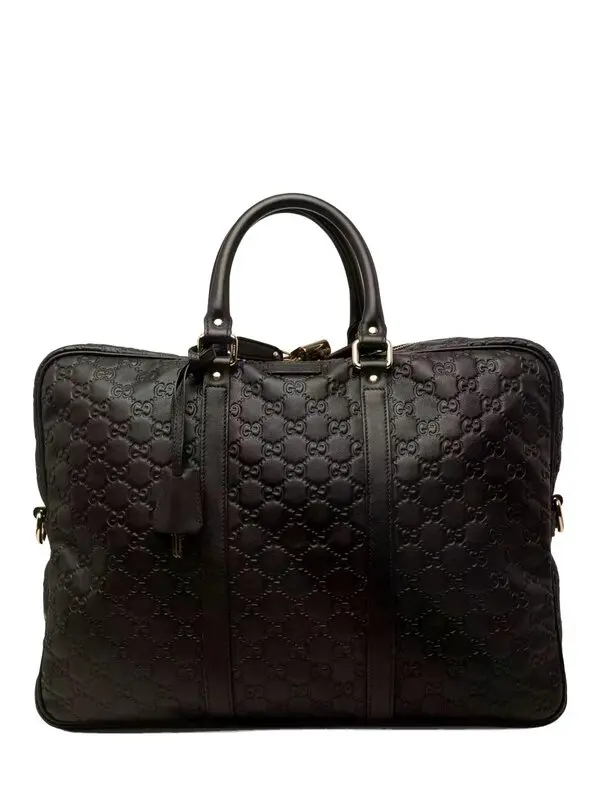 Gucci Monogram Business Bag - Brown