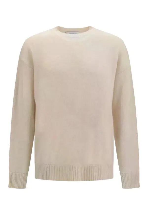 LANEUS Crew-neck Ribbed-trim Sweater - Neutrals
