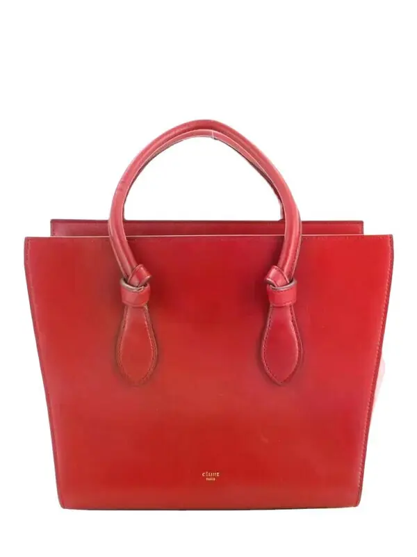 Celine Tie Knot Smooth Leather Mini Tote Bag - Red