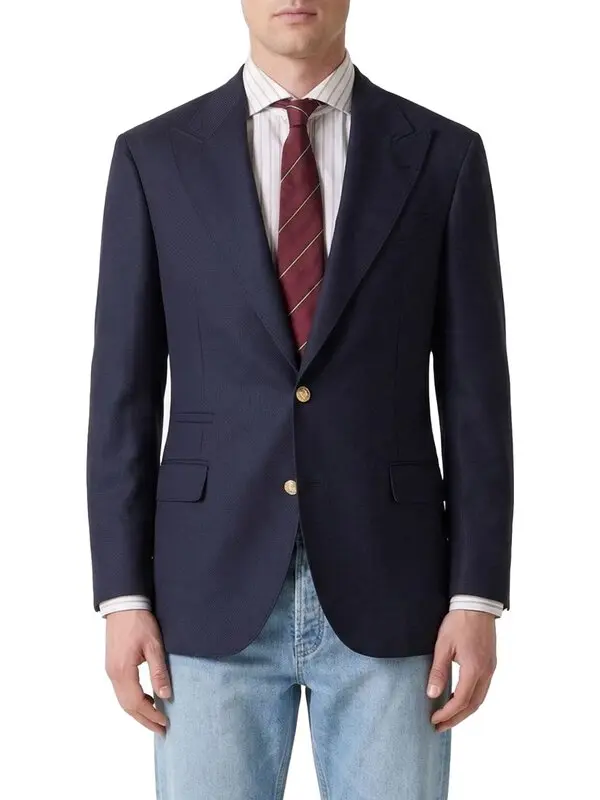 Brunello Cucinelli Single-breasted Virgin Wool Blazer - Blue