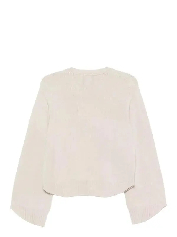 VANISE Curved-hem Sweater - Neutrals