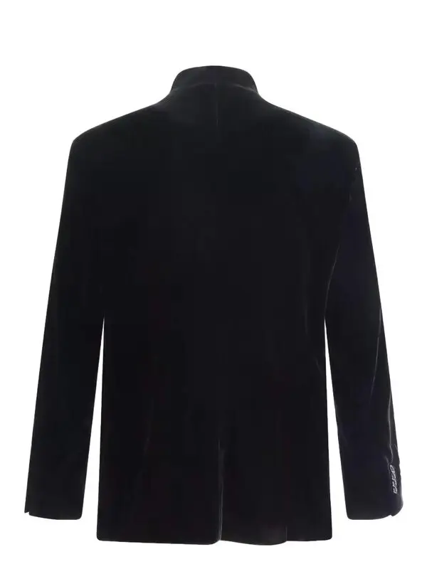 Giorgio Armani One Shot Velvet Blazer - Black