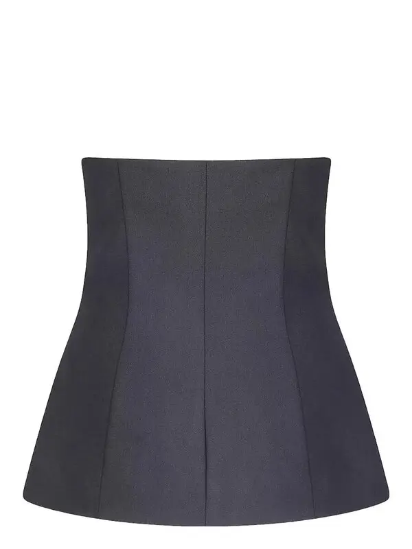 P.a.r.o.s.h Double-breasted Strapless Top - Black