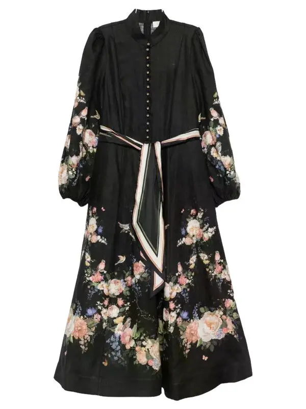 Zimmermann Valiant Floral Maxi Dress - Black