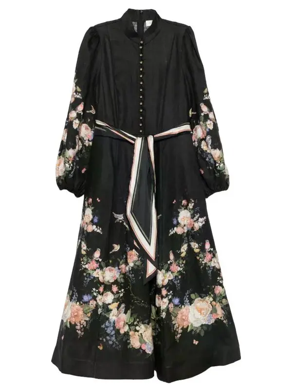 Zimmermann Valiant Floral Maxi Dress - Black