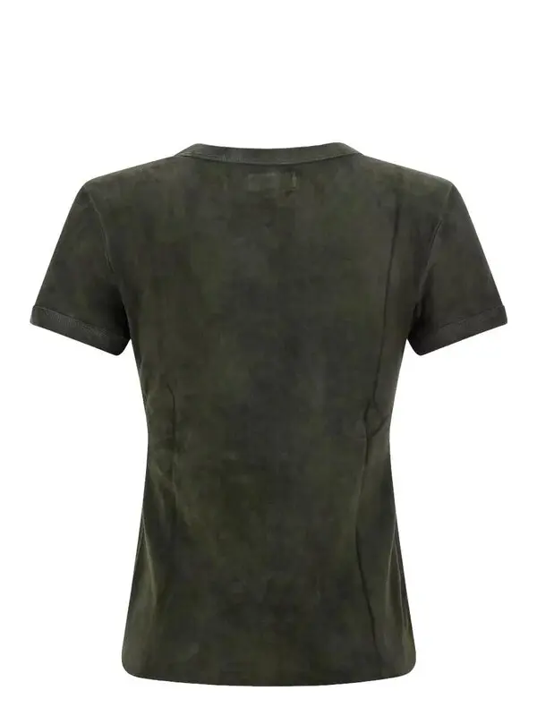 Stouls Suede-finish T-shirt - Grey