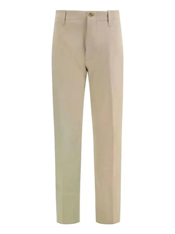 LARDINI Tailored Twill Trousers - Neutrals