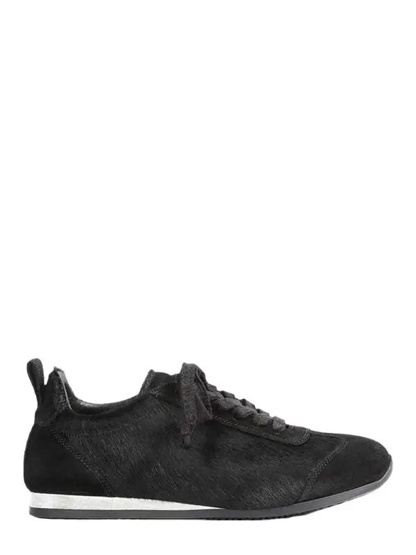 UMA WANG Leather Lace-up Sneakers - Black
