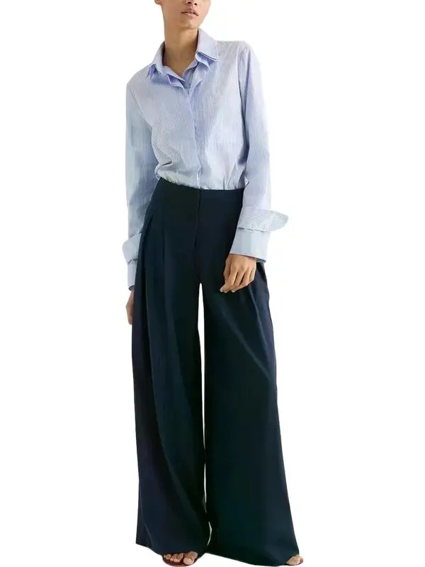 TWP Pleated Palazzo Pants - Blue