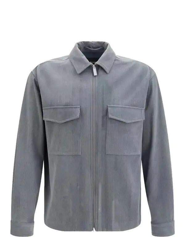 Herno Zip-up Corduroy Shirt Jacket - Grey