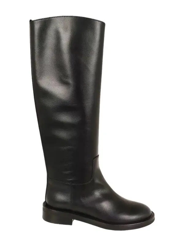VIA ROMA 15 Leather Knee-high Boots - Black