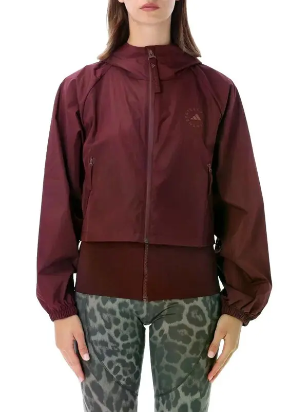 Adidas By Stella McCartney Logo-print Hooded Jacket - Red