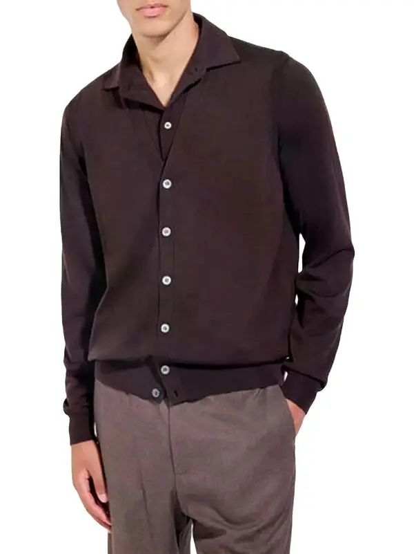FILIPPO DE LAURENTIIS V-neck Buttoned Sleeveless Sweater - Brown