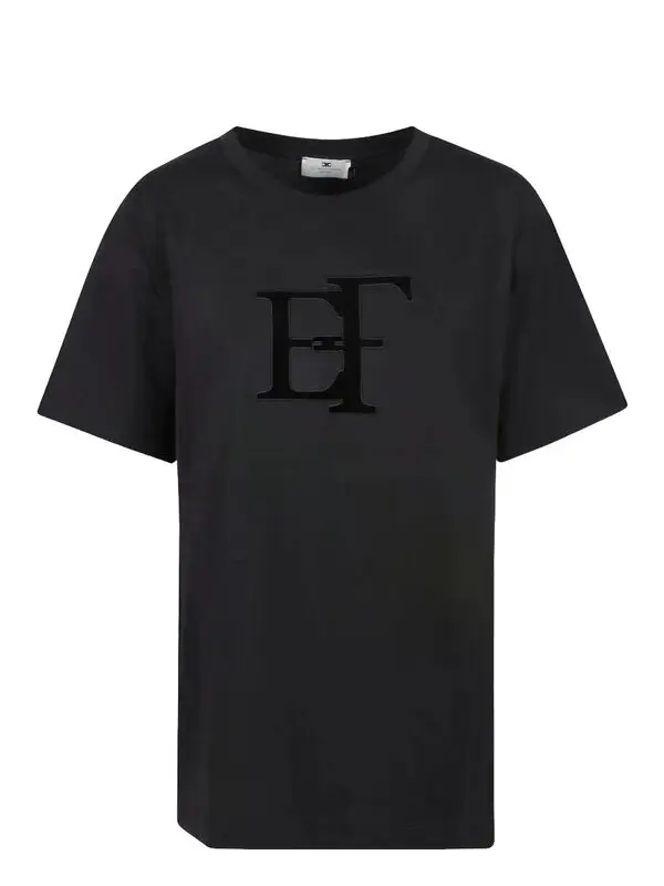 Elisabetta Franchi Logo-embellishment T-shirt - Black