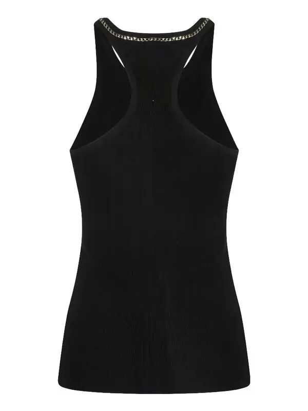 Elisabetta Franchi Chain-link Tank Top - Black