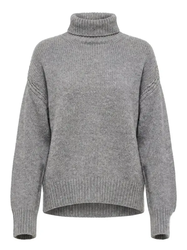 SA SU PHI Cashmere Cut-out Roll-neck Sweater - Grey