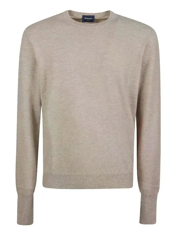 DRUMOHR Crew-neck Cashmere Sweater - Neutrals
