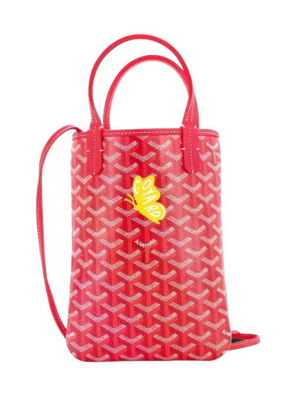Goyard Poitiers Printed Coated Canvas And Printed Canvas Mini Tote Bag - Red