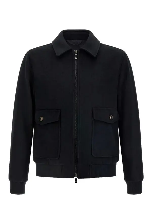 Pal Zileri Zip-up Wool-blend Jacket - Black