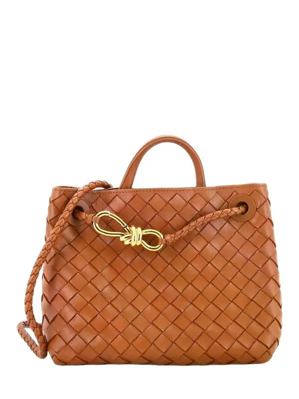 Bottega Veneta Intrecciato Nappa Small Satchel Top Handle Bag - Brown