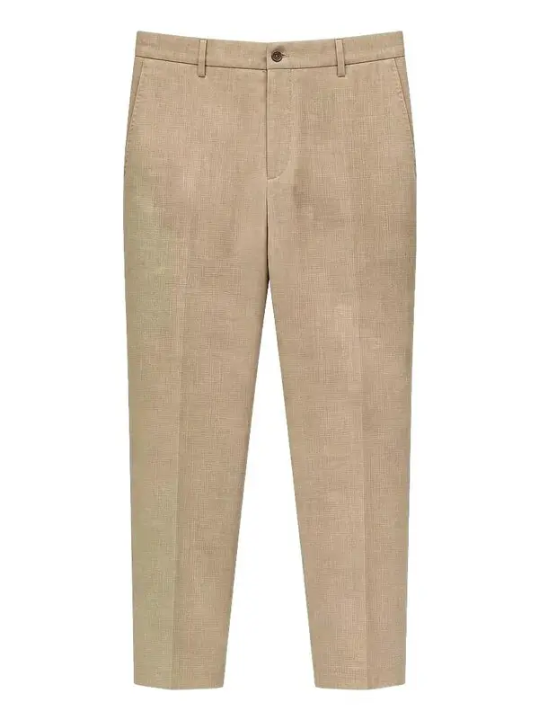 TOMBOLINI Pressed-crease Straight-leg Trousers - Neutrals
