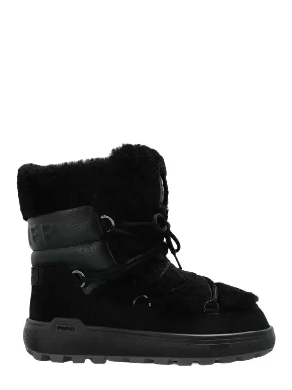 Bogner Chamonix Shearling-trim Leather Snow Boots - Black