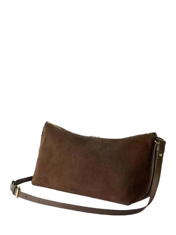 Furla Debby Suede Shoulder Bag - Brown