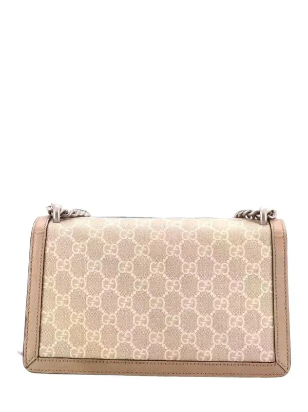 Gucci Dionysus Bag Gg Coated Canvas With Leather Small Shoulder Bag - Neutrals