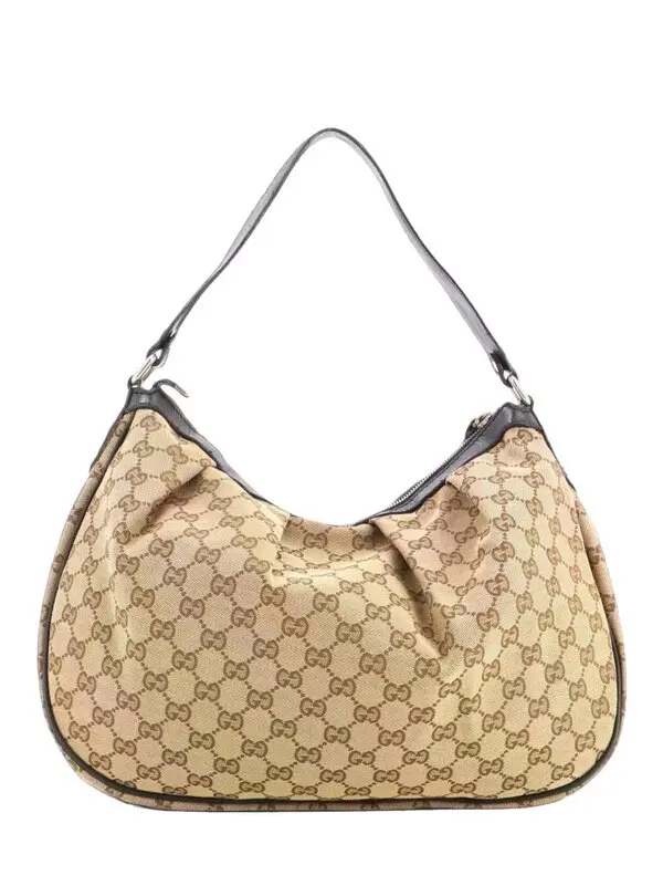 Gucci Sukey Gg Canvas With Leather Medium Hobo Bag - Brown