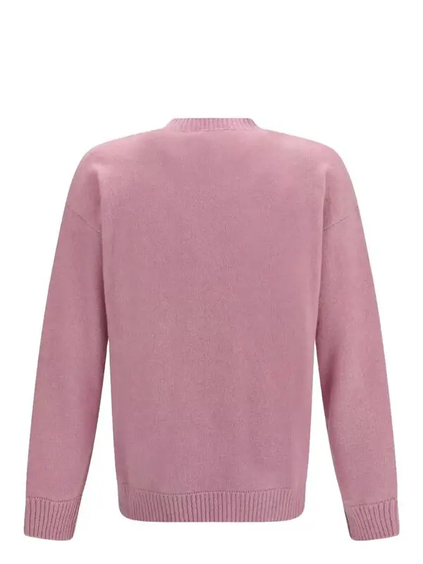 LANEUS Ribbed-trim Fine Knit Jumper - Pink